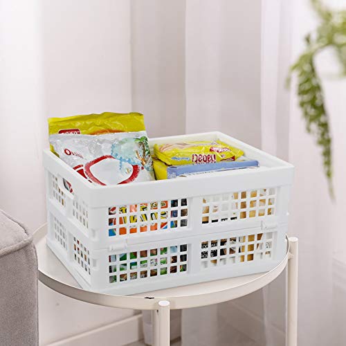 Yarebest 3-Pack 15 Liter Collapsible Crates, Folding Basket Bins for Storage