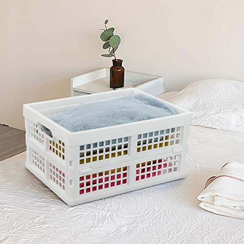 Yarebest 3-Pack 15 Liter Collapsible Crates, Folding Basket Bins for Storage