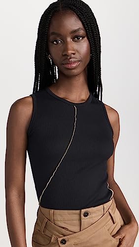 Helmut Lang Women's Muscle Base Tank, Basalt Black, XS