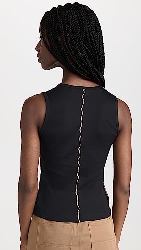 Helmut Lang Women's Muscle Base Tank, Basalt Black, XS