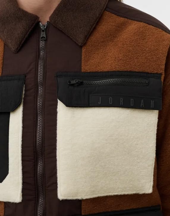 Jordan WOMEN'S COZY GIRL JACKET, PECAN/BROWN BASALT/BLACK/BROWN BASALT, MEDIUM