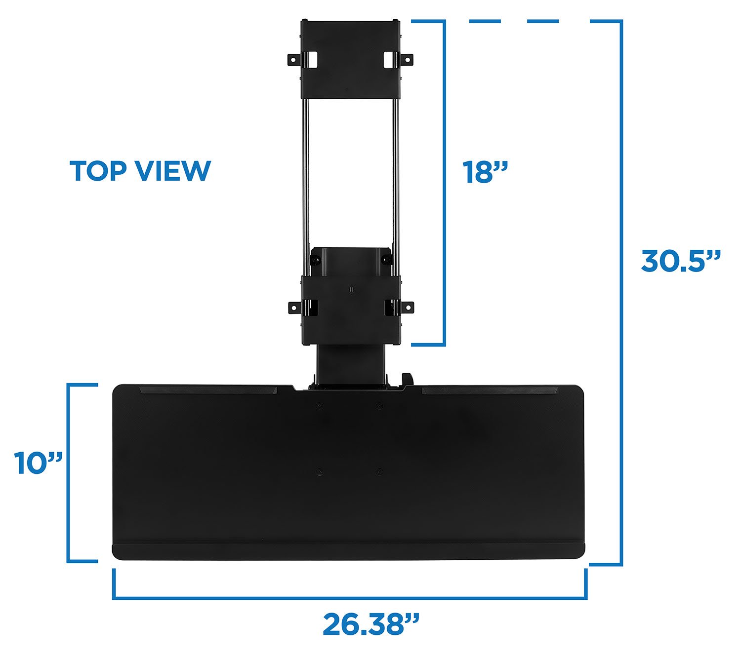 Mount-It! Under Desk Computer Keyboard and Mouse Tray, Ergonomic Keyboard Drawer with Gel Wrist Pad, Black