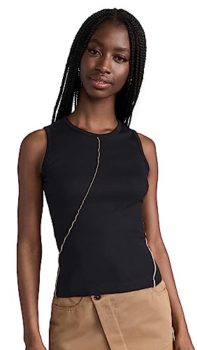 Helmut Lang Women's Muscle Base Tank, Basalt Black, XS