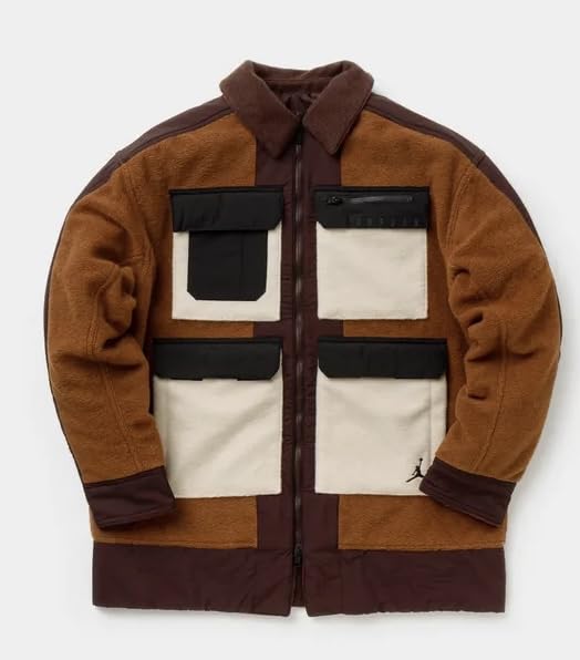 Jordan WOMEN'S COZY GIRL JACKET, PECAN/BROWN BASALT/BLACK/BROWN BASALT, MEDIUM