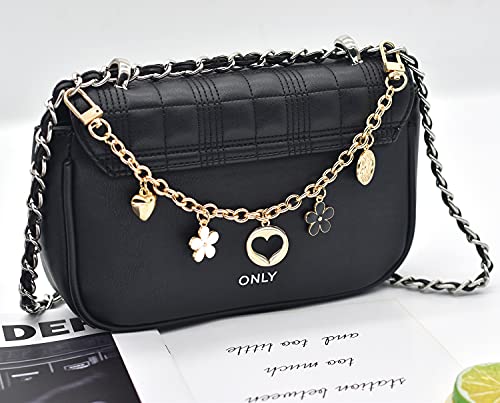 HOSBY Bag Charm Handbag Chains Decoration for Women, Sparkling Pendant Accessories for Purse Designer Shoulder Bag (B)