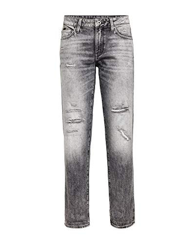 Kate Boyfriend Fit Jeans, Sun Faded Ripped Basalt, 28W x 32L