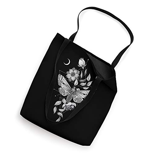 Death Moth Dark Goth Girl Gift Gothic Witch Occult Wiccan Tote Bag