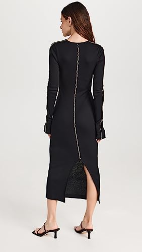 Helmut Lang Women's Twisted Dress, Basalt Black, XS