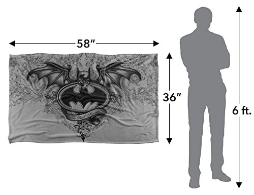 Batman Winged Logo Silky Touch Super Soft Throw Blanket 36" x 58",Winged Logo