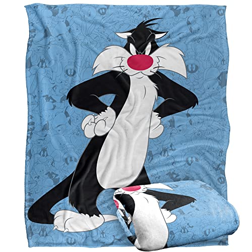 Looney Tunes Blanket, 50"x60", Sylvester Character Silky Touch Super Soft Throw