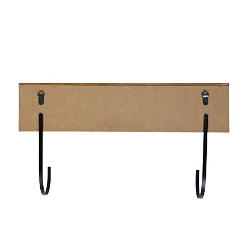 Stratton Home Decor Yoga Mat Holder Wall Shelf, Large, Brown