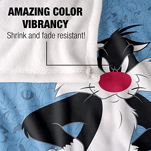 Looney Tunes Blanket, 50"x60", Sylvester Character Silky Touch Super Soft Throw