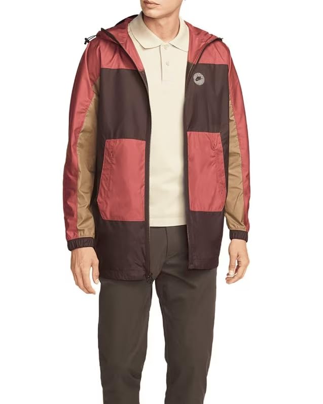 Nike Windrunner Men's Windbreaker Jacket (US, Alpha, Small, Regular, Regular, Brown Basalt/Dark Driftwood)