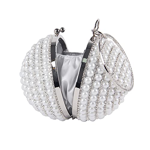 Lanpet Women Round Ball Crystal Evening Clutch Purse Tassel Wedding Party Handbags