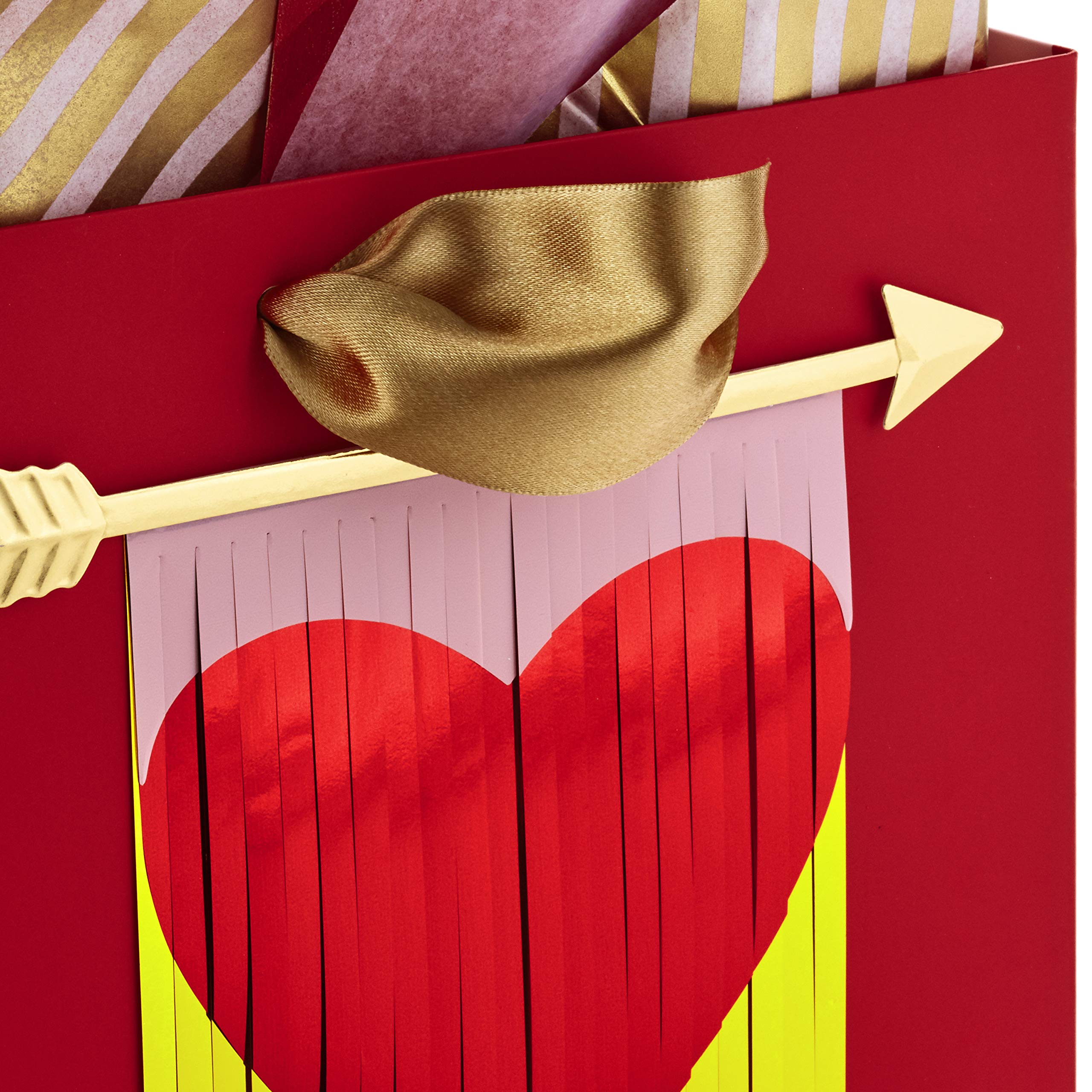 Hallmark Signature 7" Medium Valentine's Day Gift Bag with Tissue Paper (Heart Banner)