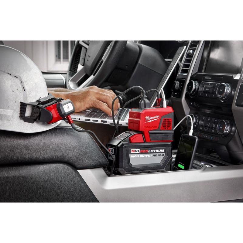 MilwaukeeTool 2846 50 M18 18 Volt 175 Watt Lithium Ion Powered Compact Inverter with 5.0 Ah Battery