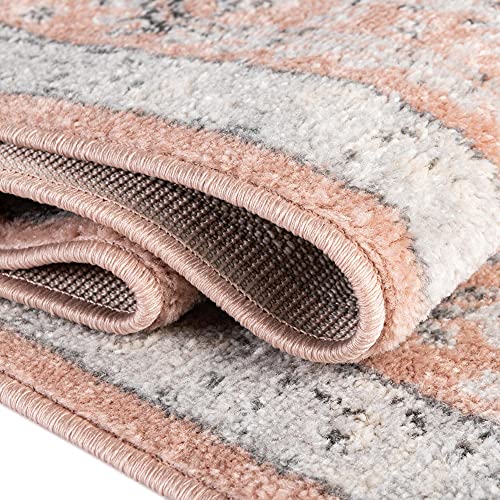 Rugs.com Aurelia Collection Rug β 4' x 6' Oval Rose Medium-Pile Rug Perfect for Living Rooms, Large Dining Rooms, Open Floorplans