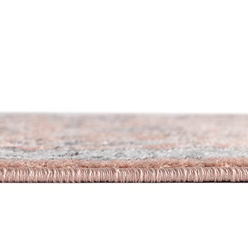 Rugs.com Aurelia Collection Rug β 4' x 6' Oval Rose Medium-Pile Rug Perfect for Living Rooms, Large Dining Rooms, Open Floorplans