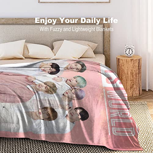 Kpop Blanket Ultra Soft Throw Blanket Warm Plush Cozy Bedding for Couch Sofa Gifts for Kids Adult 50"X40"