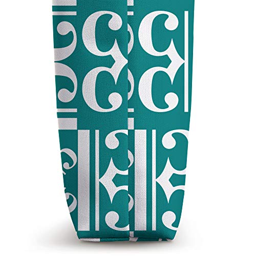 Alto Clef / Tenor Clef / C Clef Design Viola Players - Teal Tote Bag