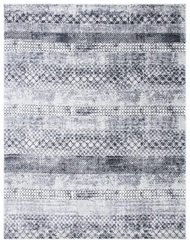 SAFAVIEH Amelia Collection 10' x 14' Grey/Ivory ALA761F Rustic Tribal Distressed Non-Shedding Living Room Bedroom Dining Home Office Area Rug