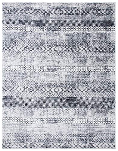 SAFAVIEH Amelia Collection 10' x 14' Grey/Ivory ALA761F Rustic Tribal Distressed Non-Shedding Living Room Bedroom Dining Home Office Area Rug