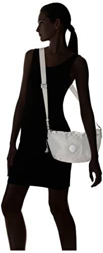 Kipling womens WomenÂ’s Anila Shoulder Bag, Elegant Nylon Purse, Adjustable Strap Crossbody Handbag, Dynamic Silver, 12.75 L x 8.75 H 1.25 D US