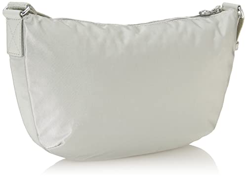Kipling womens WomenÂ’s Anila Shoulder Bag, Elegant Nylon Purse, Adjustable Strap Crossbody Handbag, Dynamic Silver, 12.75 L x 8.75 H 1.25 D US