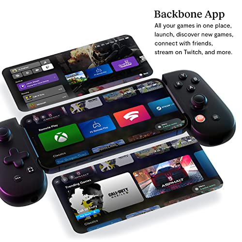 BACKBONE One Mobile Gaming Controller for iPhone - Turn Your iPhone into a Gaming Console - Play Xbox, PlayStation, Steam, Fortnite, COD, Genshin & More [1 Month Xbox Game Pass Ultimate Included]