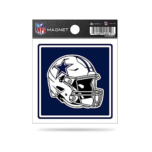 Rico Industries NFL Football Dallas Cowboys 3D Helmet 4" x 4" Magnet for Car, Refrigerator, Locker, Office Cabinet