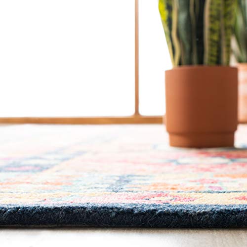 Safavieh Aspen Collection 10' x 14' Blue/Red APN518M Handmade Boho Premium Wool Living Room Dining Bedroom Area Rug