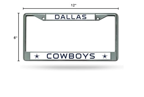 Rico Dallas Cowboys NFL Chrome Metal License Plate Frame