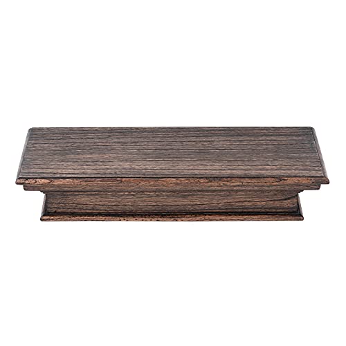 NovaSolo Halifax Mindi Wood Floating Wall Shelf - Medium in Black Wash