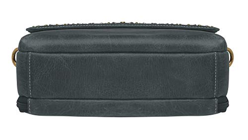 Gun Tote'n Mamas womens Tote'n (Grey) Distressed Buffalo Leather Crossbody Organizer Purse by Gun Tote n Mamas, Grey, Medium US