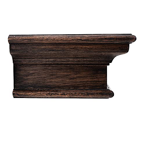 NovaSolo Halifax Mindi Wood Floating Wall Shelf - Medium in Black Wash
