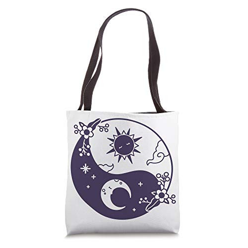 Yin Yang Moon Sun Tote Bag