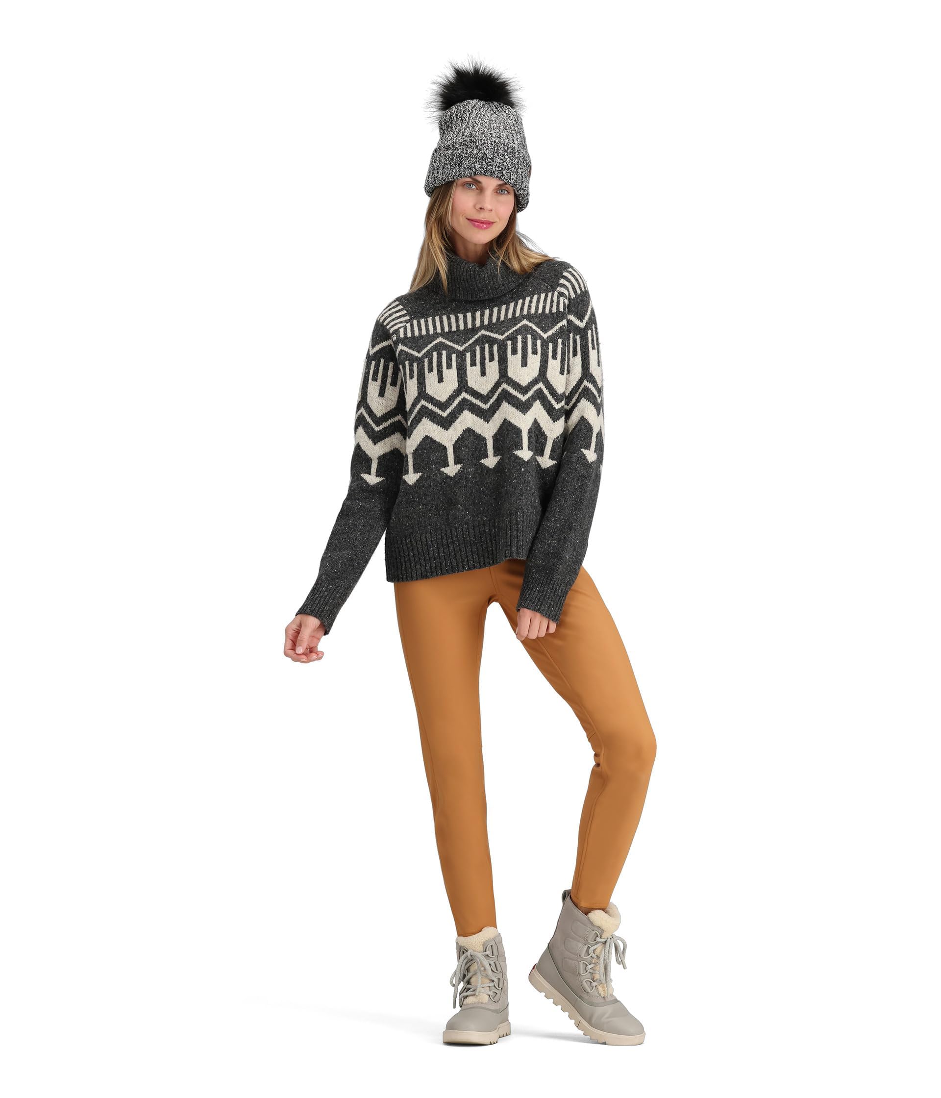 Obermeyer Willow Turtleneck Sweater Basalt LG