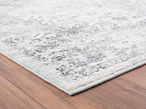 United Weavers of America, Austin Clark Blue Accent Rug Classic Indoor Rug with Jute Backing. Transitional Rugs, Grey, 1'11" x 3' (4540 20472 24)