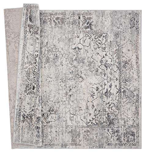 United Weavers of America, Austin Clark Blue Accent Rug Classic Indoor Rug with Jute Backing. Transitional Rugs, Grey, 1'11" x 3' (4540 20472 24)