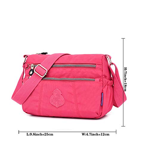 MINTEGRA Shoulder Bag for Women Waterproof Crossbody Purses Lightweight Nylon Work Travel Purse Messenger Bag