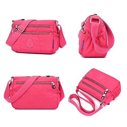 MINTEGRA Shoulder Bag for Women Waterproof Crossbody Purses Lightweight Nylon Work Travel Purse Messenger Bag