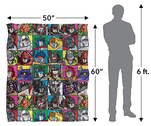 Transformers Transformers Squares Silky Touch Super Soft Throw Blanket 50" x 60"