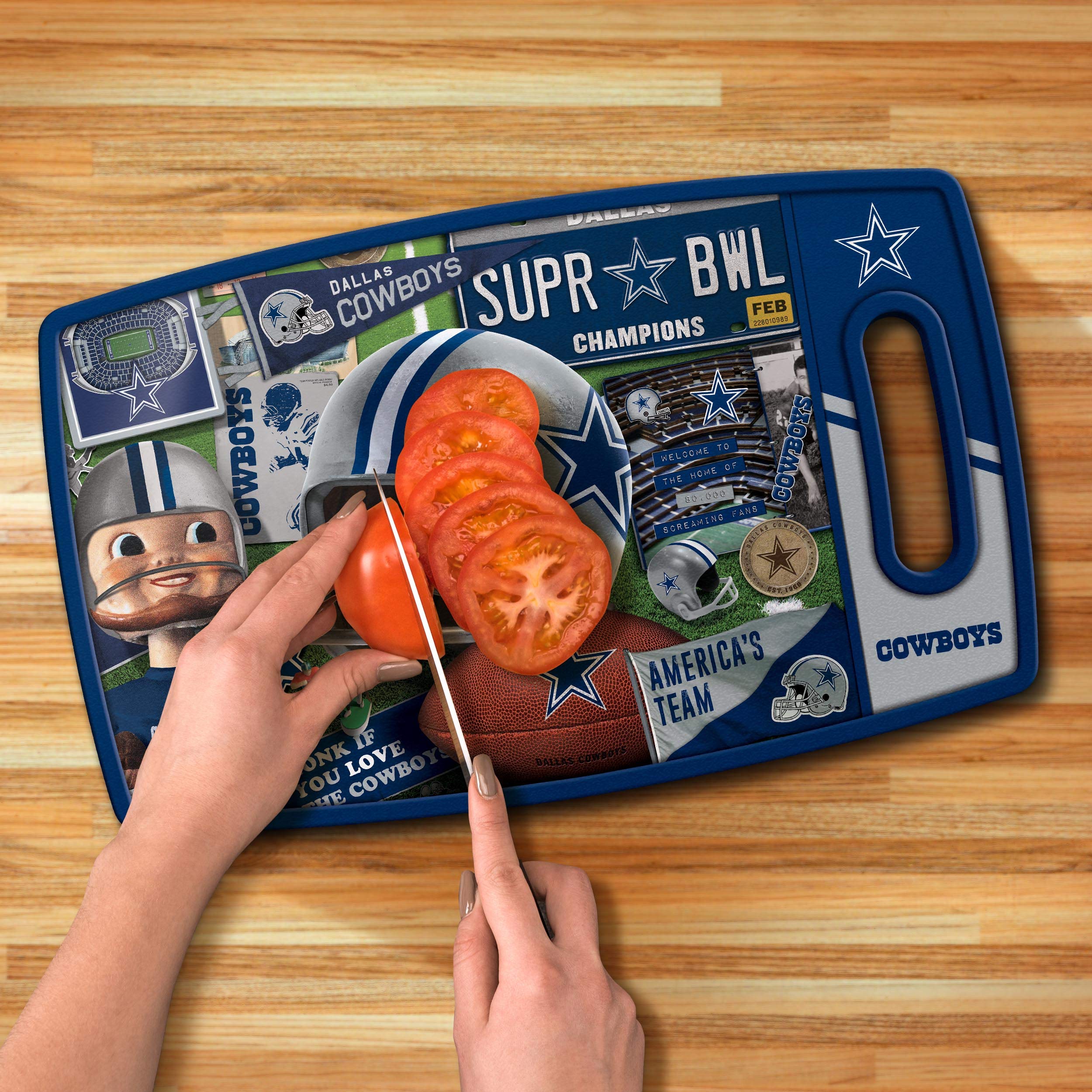 YouTheFan NFL Dallas Cowboys Retro Series Cutting Board