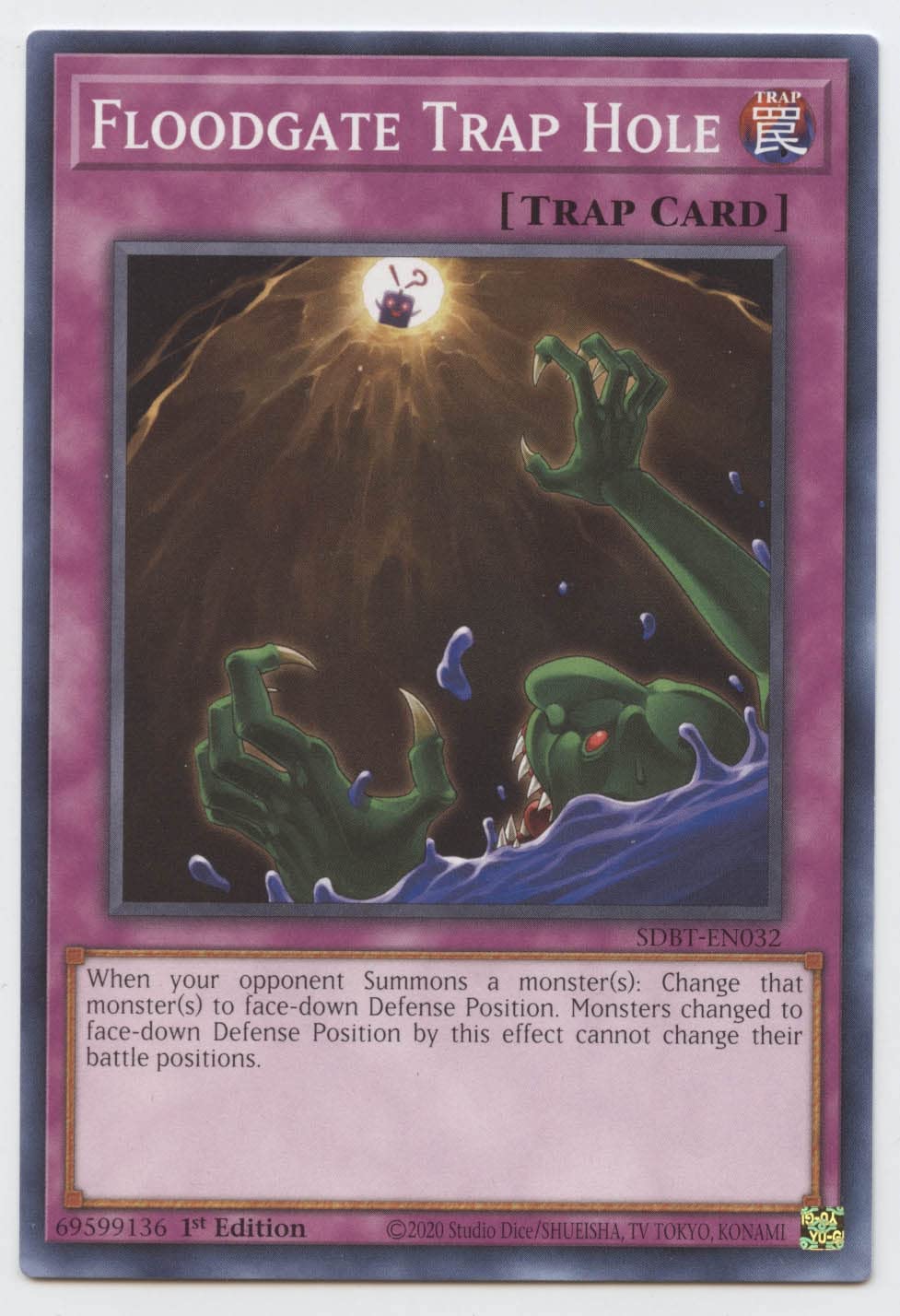 Yu-Gi-Oh! Floodgate Trap Hole - SDBT-EN032 - Common - 1st Edition