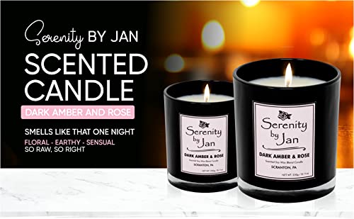 Serenity by Jan Scented Candle, Dark Amber and Rose