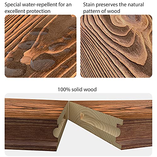 BAOBAB WORKSHOP Bundle - 2 Items: Wood and Wire Baskets with Floating Shelves for Bathroom Decor, Toilet Paper Storage, Living Room Bedroom and Kitchen
