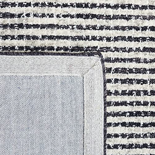 SAFAVIEH Abstract Collection 4' x 6' Black/Ivory ABT853Z Handmade Premium Wool Entryway Living Room Foyer Bedroom Accent Rug