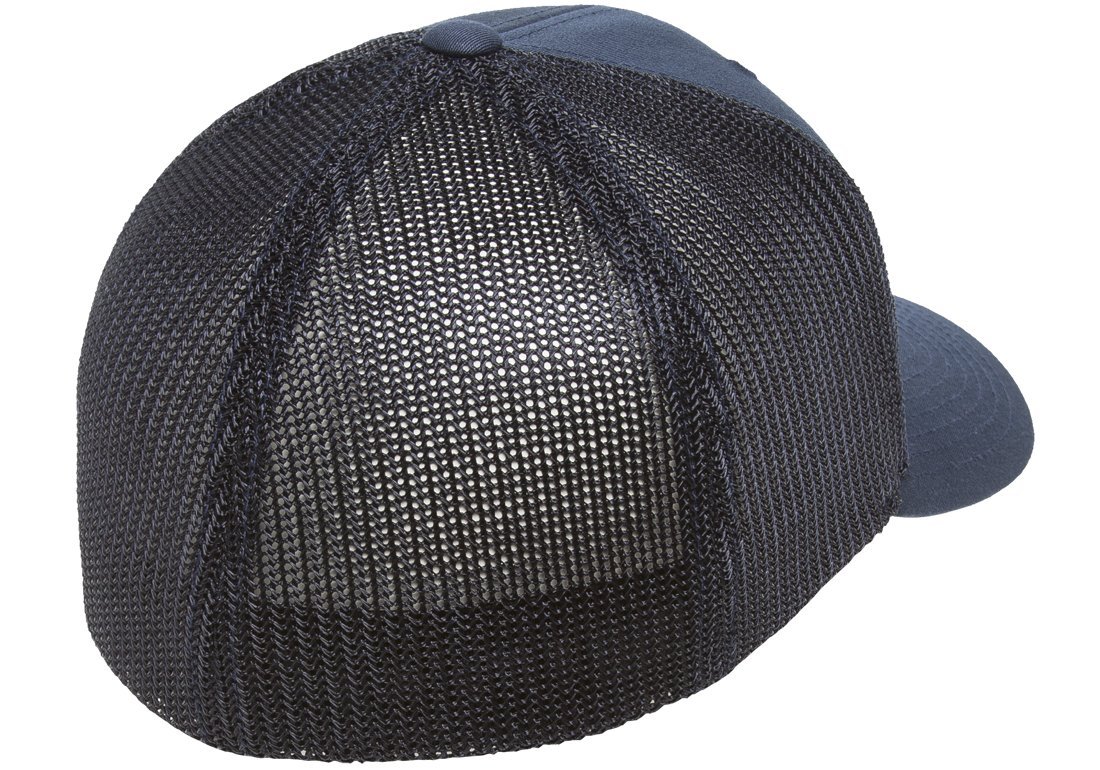 Flexfit Unisex Cotton Twill Fitted Baseball Cap, Navy, One Size