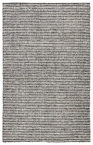 SAFAVIEH Abstract Collection 4' x 6' Black/Ivory ABT853Z Handmade Premium Wool Entryway Living Room Foyer Bedroom Accent Rug
