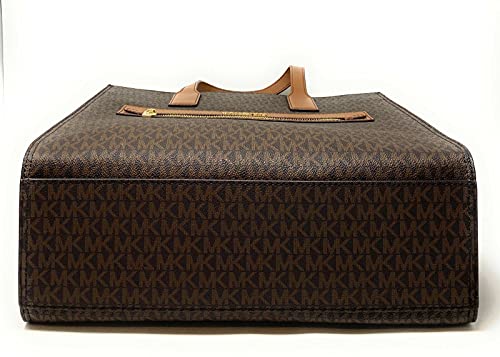 Michael Kors KENLY LARGTE TOTE SHOULDER BAG SATCHEL (Brown PVC)